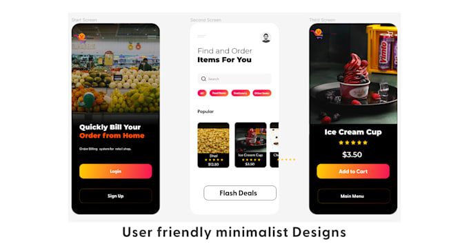Design modern minimalist mobile app user interfaces in figma by ...