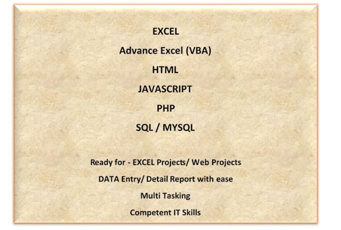 Work for you relate to the ms excel powerpoint, ms access by Sharadpatil421 | Fiverr