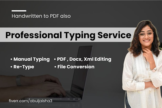Do all kind of typing work, retype scanned images and fast typing job ...