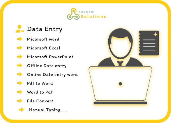 Data entry, file converting, manual typing by Kaboomsolutions | Fiverr