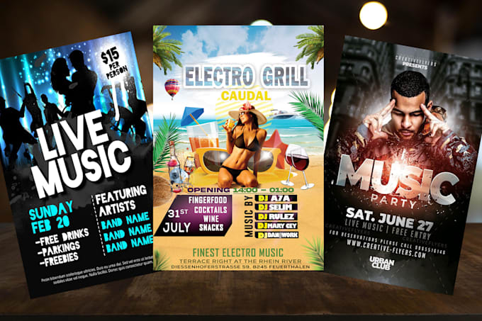 Design summer, concert, motion, event flyer, party flyer by Sana_260 ...