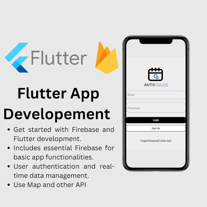 Develop flutter application using firebase by Shahbazgondal | Fiverr