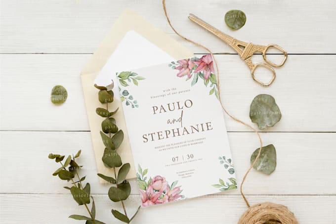 Design an elegant and special wedding invitation for your most special ...