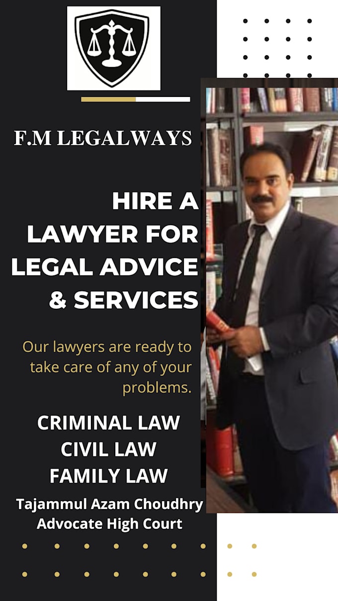 Advise and provide legal services in legal matters by Fmlegalways | Fiverr