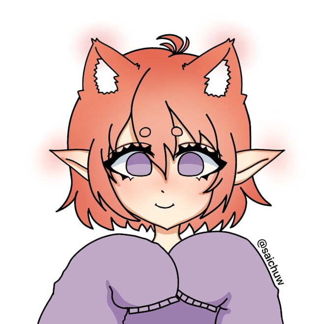 Draw a character in a simple anime style by Saichu | Fiverr
