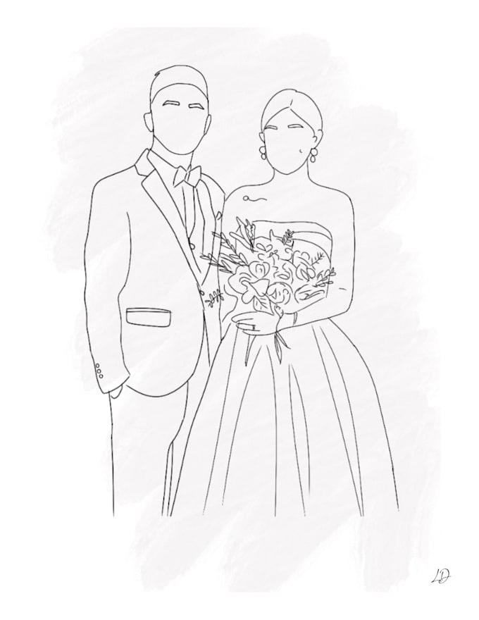 Draw gorgeous line art illustration in 24 hours by Dianahx1 | Fiverr