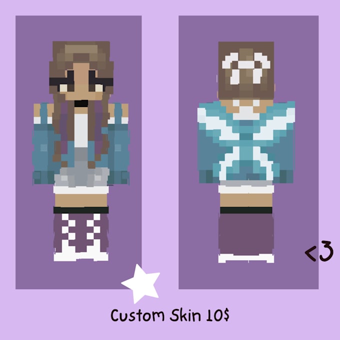 Create a custom minecraft skin by Macrroonii | Fiverr
