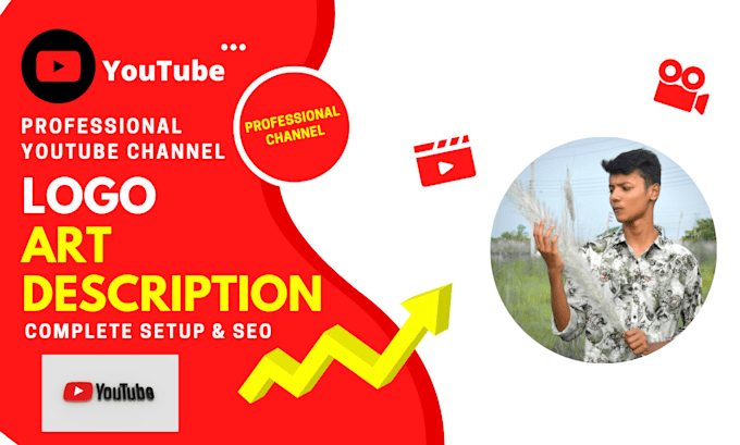 Create youtube channel with logo, art, description and full setup by ...
