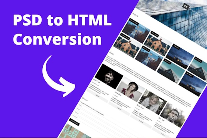 Convert psd to html by Zaighum_ehsan | Fiverr