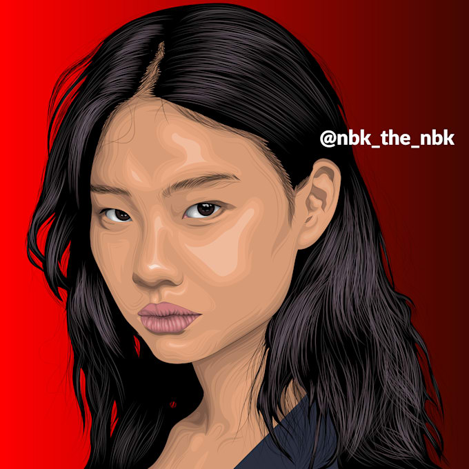 Draw realistic face vector cartoon portrait of you by Naoufal_mo | Fiverr