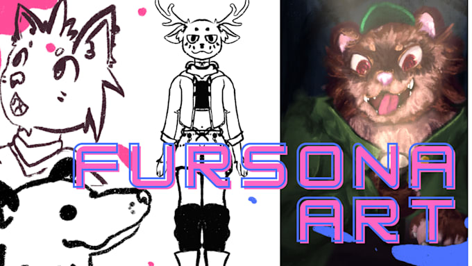 Digitally paint your fursona by Keroblinco | Fiverr
