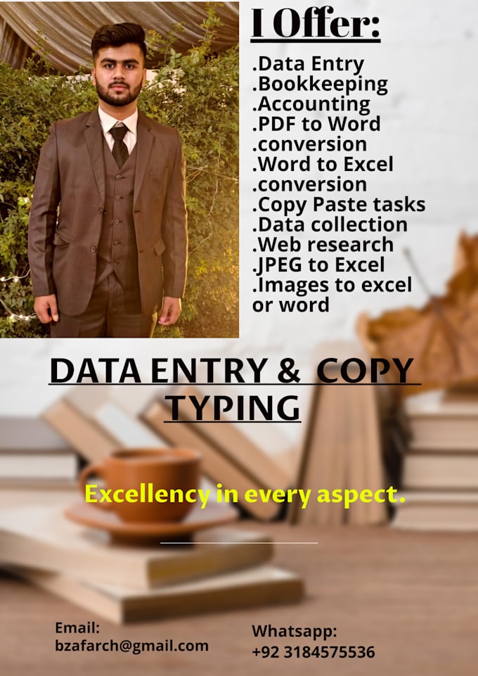 Data entry and copy typing by Bilalzafarch | Fiverr