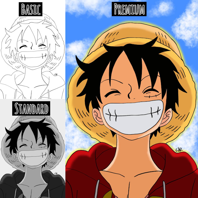 Draw your favorite anime character digitally by Valentinabollet | Fiverr