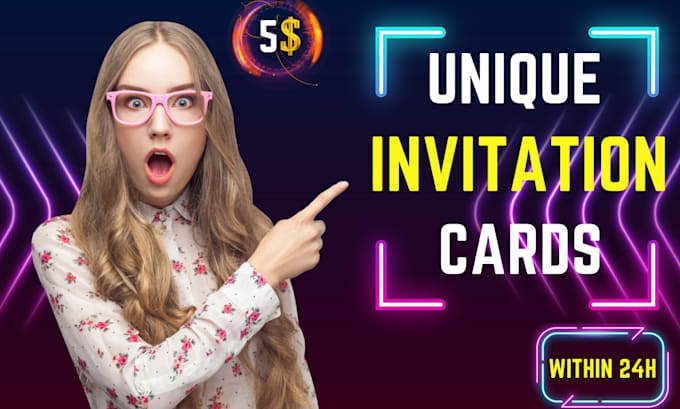 Design a unique invitation card for your wedding or birthday by Anwr009 ...