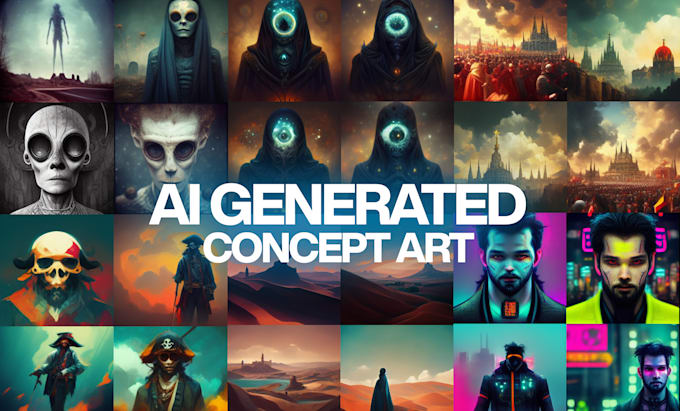 Create text based ai generated concept art in a day by Fiverrwarrior ...