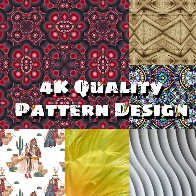 Create 4k quality all types of pattern design by Shuhail44 | Fiverr