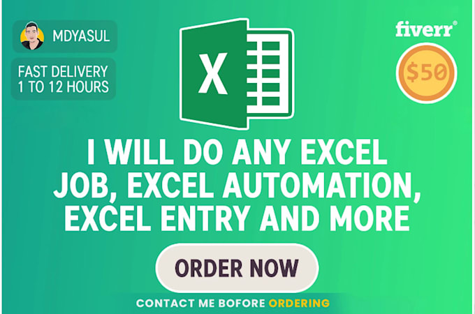 Excel data entry, web research, copy paste, virtual assistant by ...
