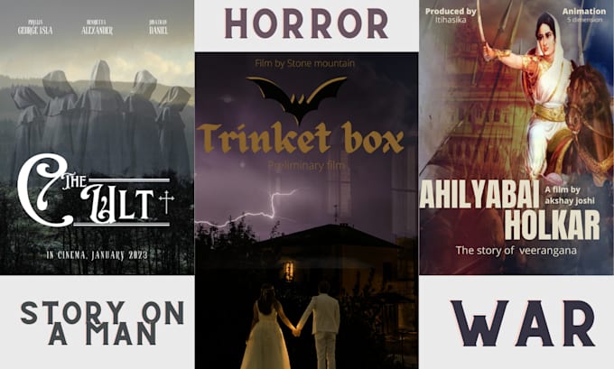 Design eye catching unique movie poster design by Sarakhan767 | Fiverr