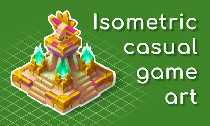 Draw casual isometric game objects and buildings by Duleonto | Fiverr