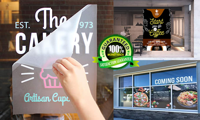 Design window sticker shop front vinyl decal realtor sign by ...