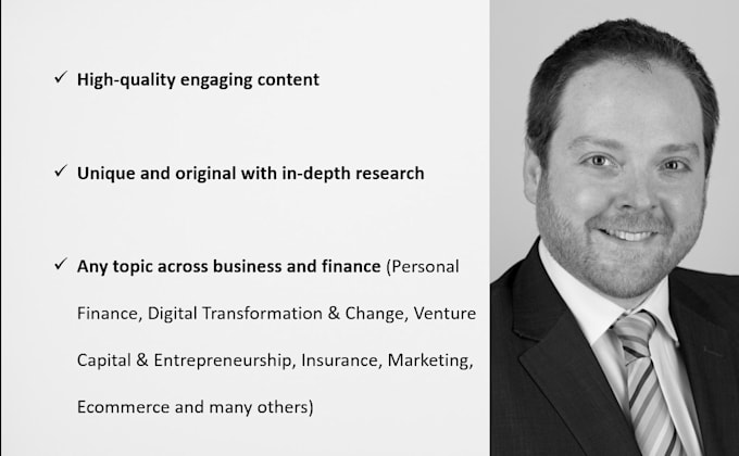 Write a high quality finance or business blog or article by Flashman585 ...