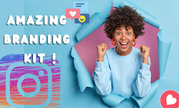 Create a professional instagram branding kit post and story templates ...