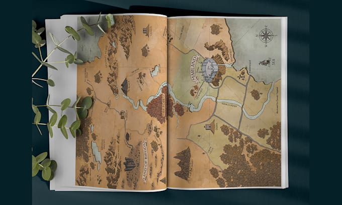 Design a map for your fantasy book by Khokho7 | Fiverr