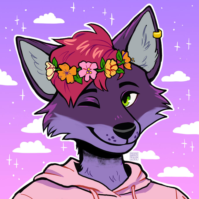 Draw you a furry icon profile picture by Frozenbreadroll | Fiverr