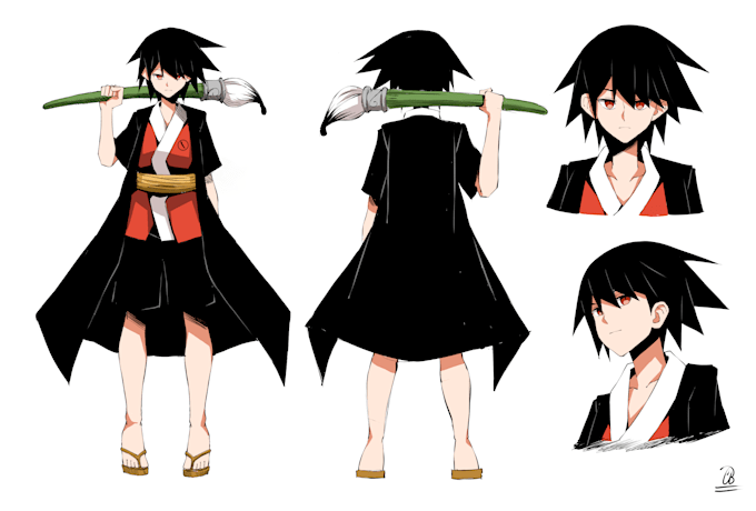 Draw character design sheets in anime and manga style by Theartofotaku ...
