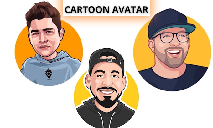 Draw cartoon caricature headshot avatar from photo by Drey_dev_ | Fiverr