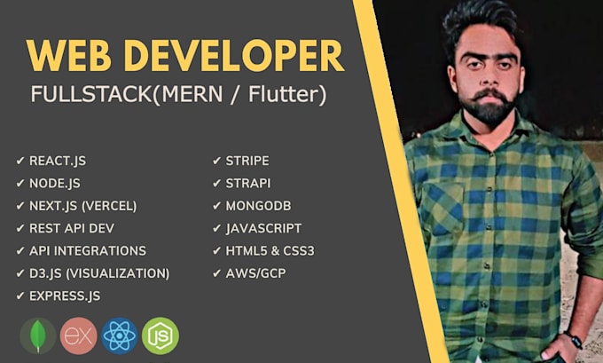 Be your full stack developer in react js nodejs mongodb by Afaqr20 | Fiverr