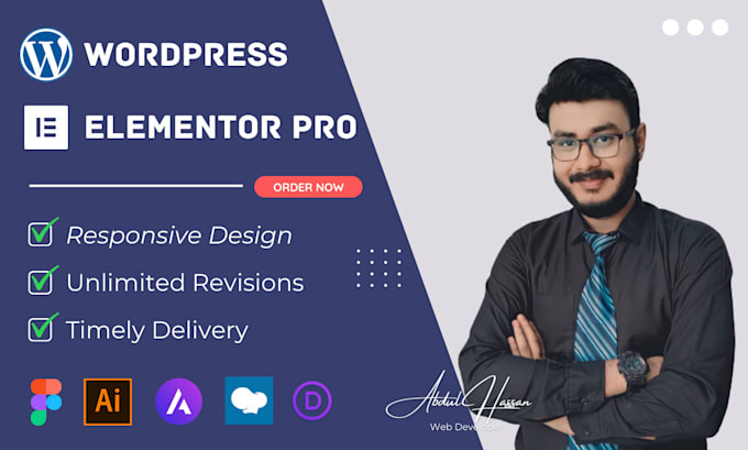 Build a responsive website site using wordpress with elementor pro by Abdul_hassan94 | Fiverr
