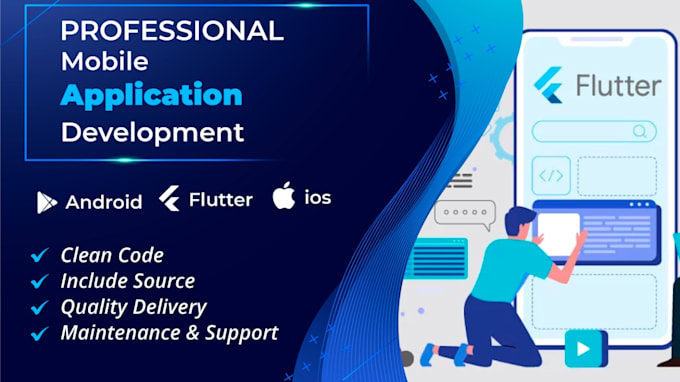 Be your flutter developer for android and ios flutter apps by Kiranjahangir7 | Fiverr