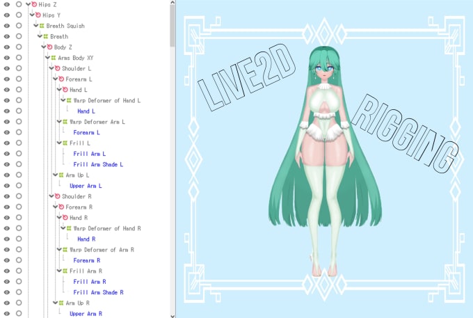 Rig your live2d model for you by Mochintea | Fiverr
