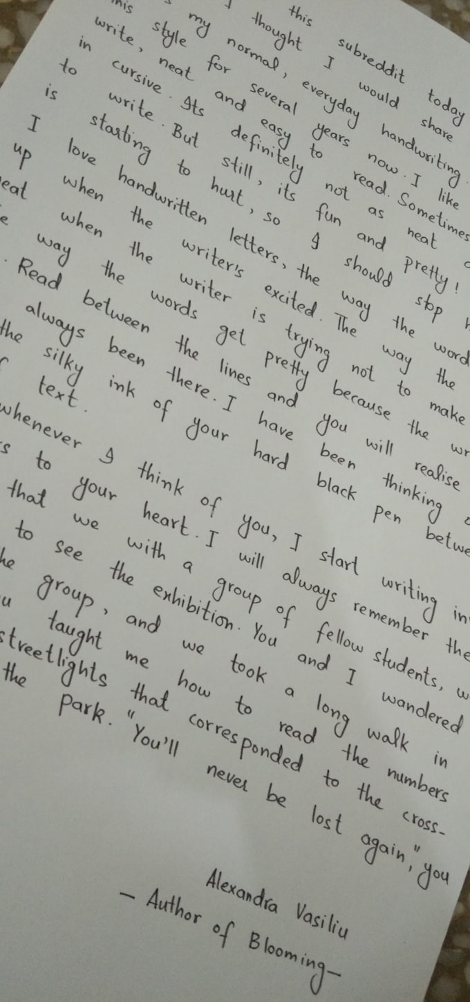 Hand write attractive letters and notes by Areeeba428 | Fiverr