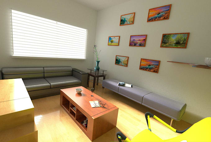 Create an epic realistic 3d model of your room apartment or office by ...