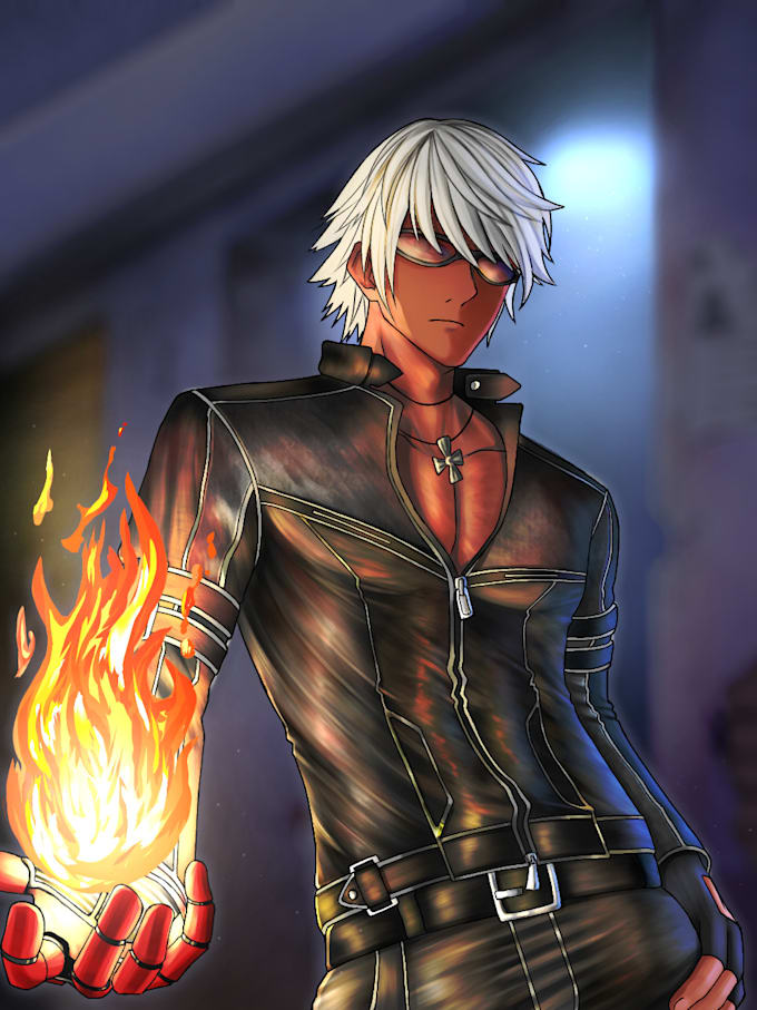 Draw anime fanart and original character in my artstyle by Flameeater ...