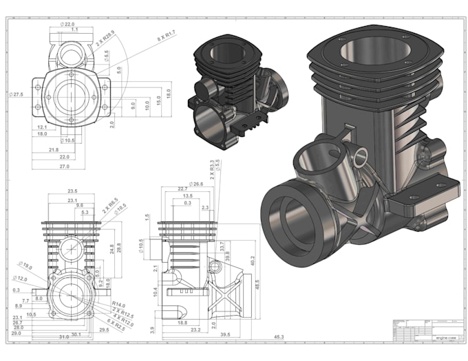 Make 2d drawings, 3d mechanical parts and component designs by Syahad ...