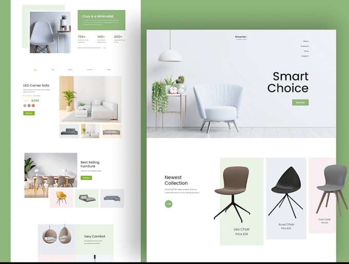 Create mobile ui design, website ui design and landing page ui design ...