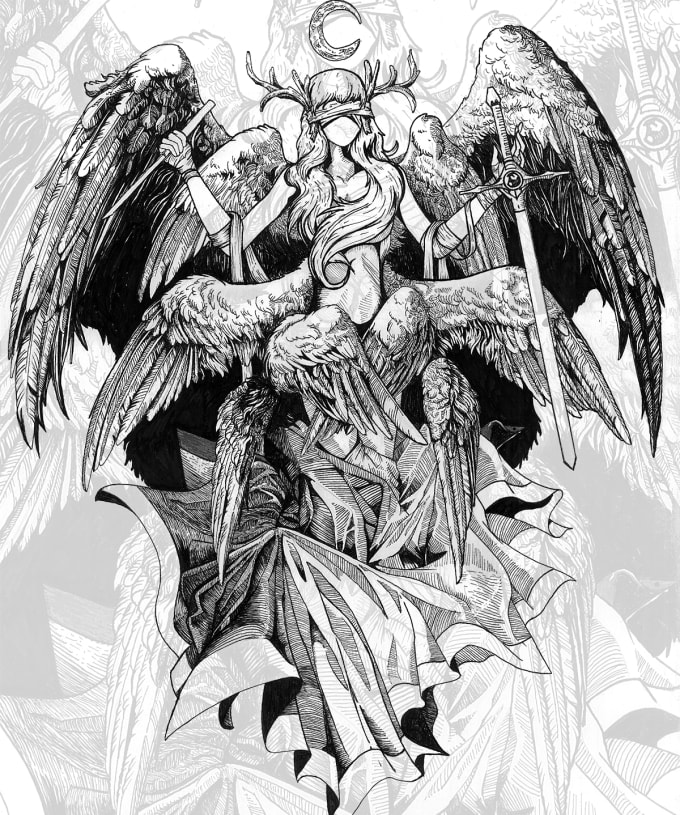 Drawing details and horror design for your dead metal band by Nanangah ...