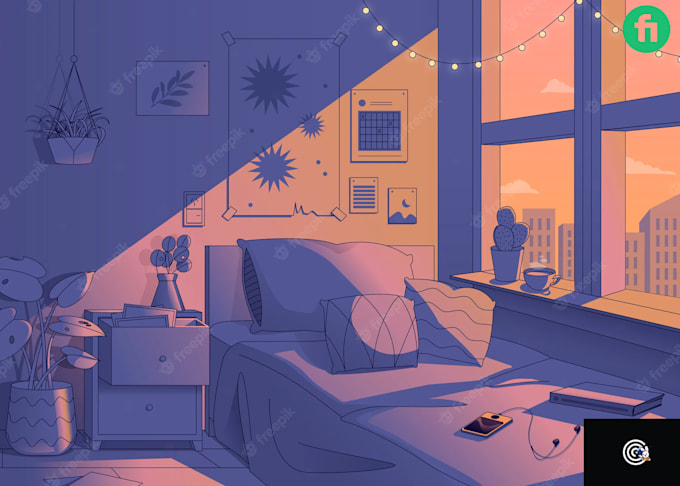 Lofi hip hop loop illustration animation and short animated gifs by ...