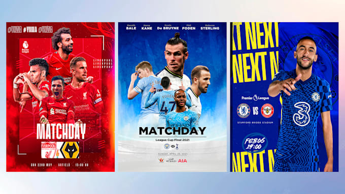 Design matchday posters, flyers, and sports designs for your team by ...