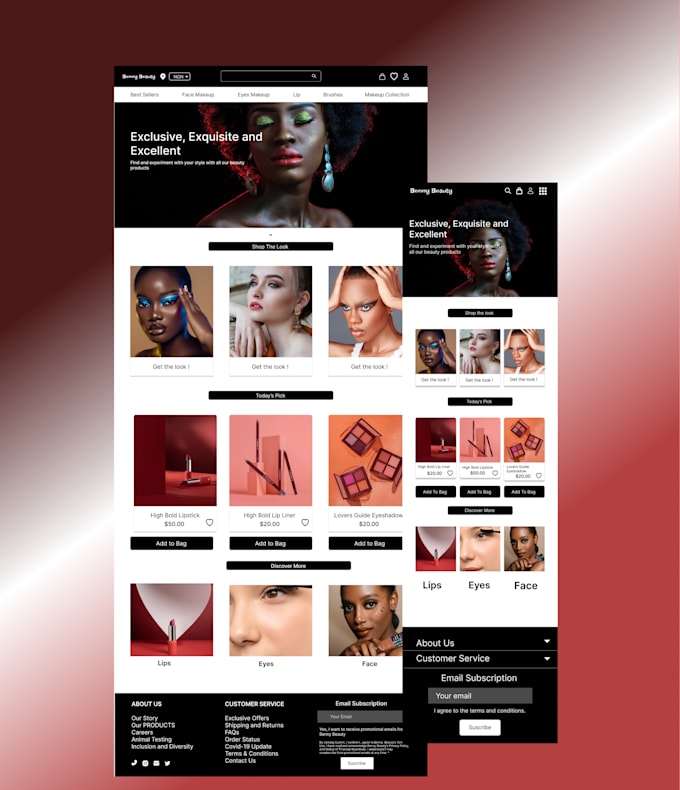 Create a responsive and interactive landing page design by Bernice_ogbuefi | Fiverr