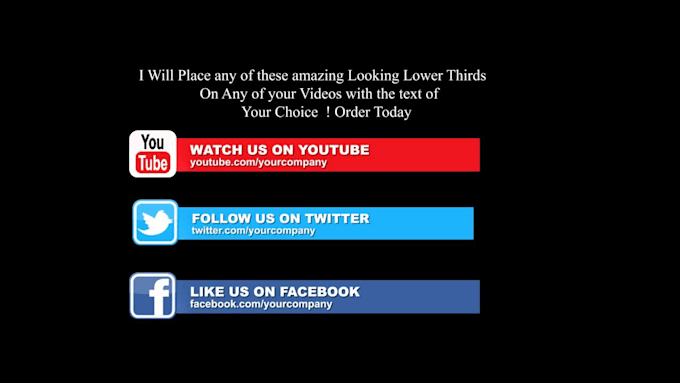 Design fully custom lower thirds by Wppahgame | Fiverr