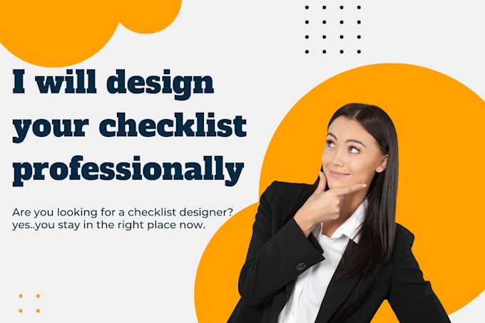Design your checklist professionally by Mehdiiglesias | Fiverr