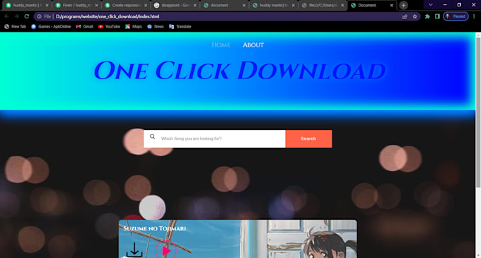 Be Your Frontend Web Developer Html Java Script By Huddymantic Fiverr