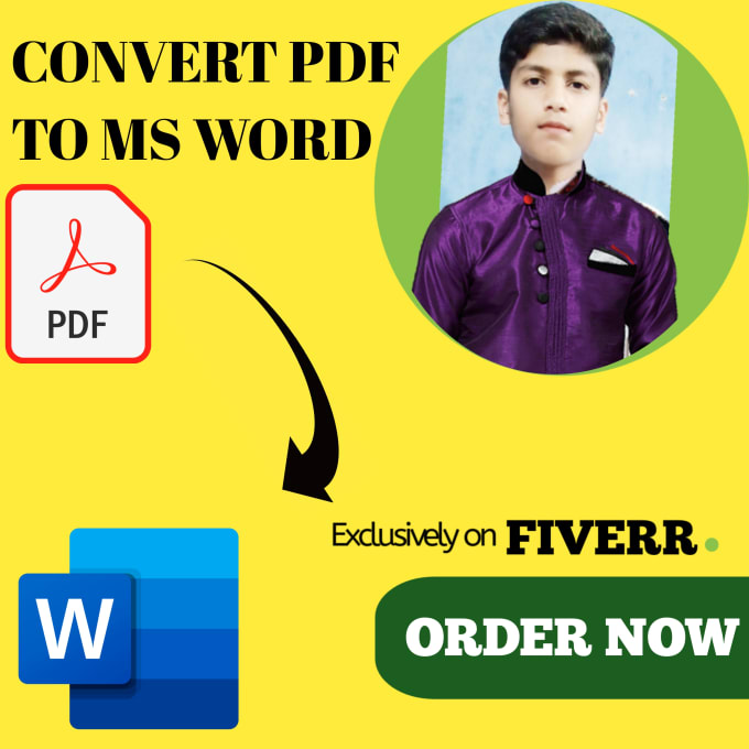Convert pdf to ms word by Saadawankhan353 | Fiverr