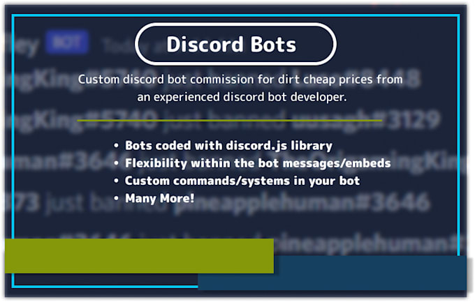 Create discord bots for you by Tunewantscake | Fiverr