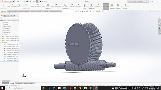 Design any 3d cad model part using solidworks by Tonymedal_ca | Fiverr