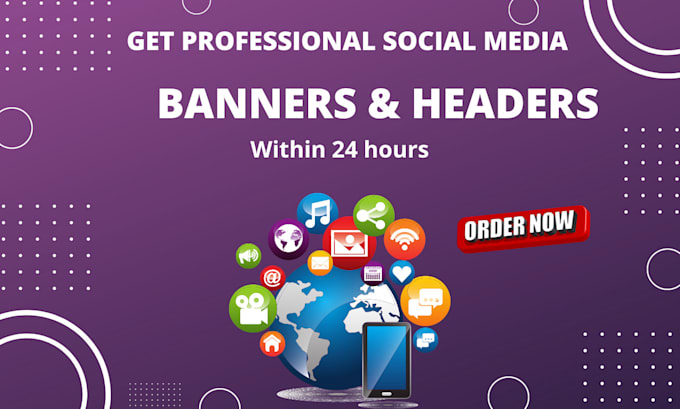 Build up a professional social media banner header for your business ...